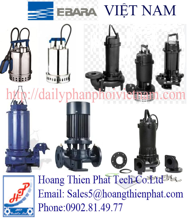 Ebara Việt Nam, Bơm ly tâm cánh hở Ebara, Bơm chìm nước thải Ebara